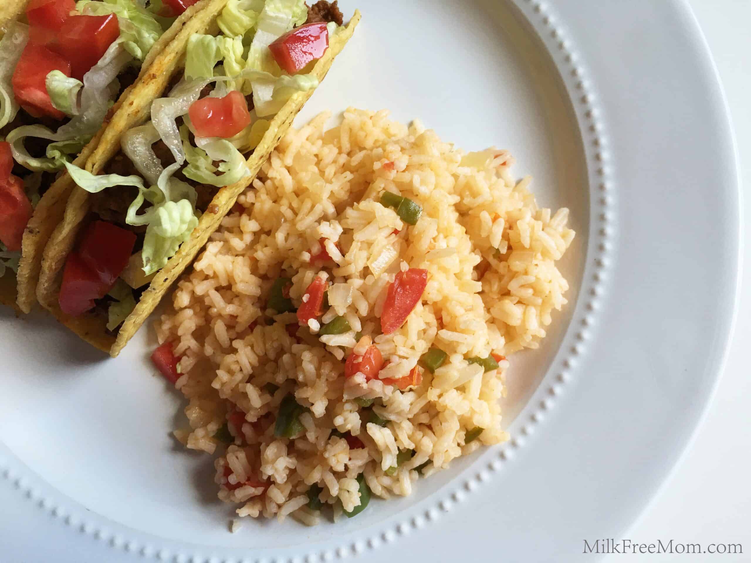 Easy Taco Rice (dairy and soy free) - Milk Free Mom