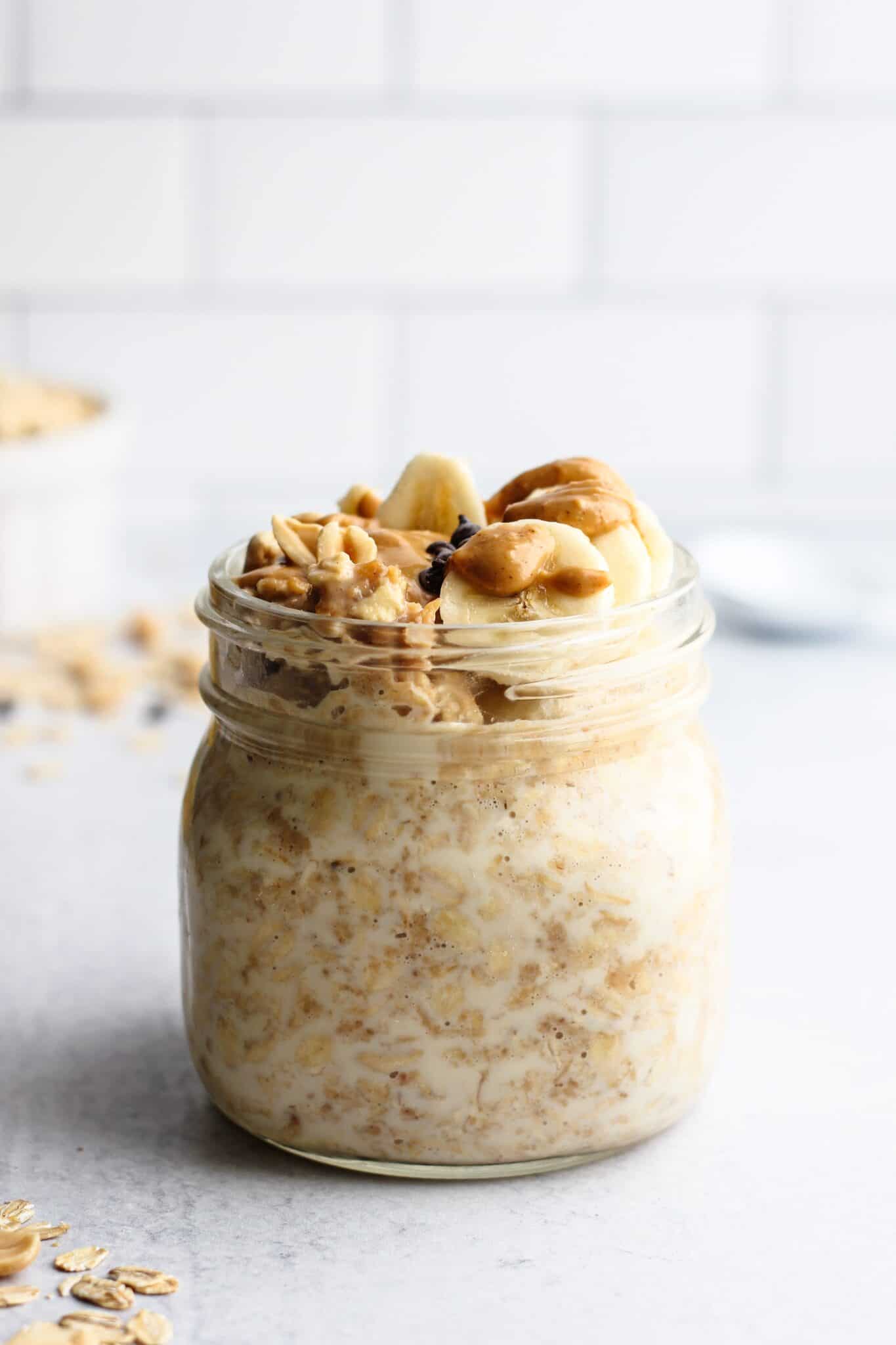 Peanut Butter Overnight Oats Without Chia Seeds - Milk Free Mom