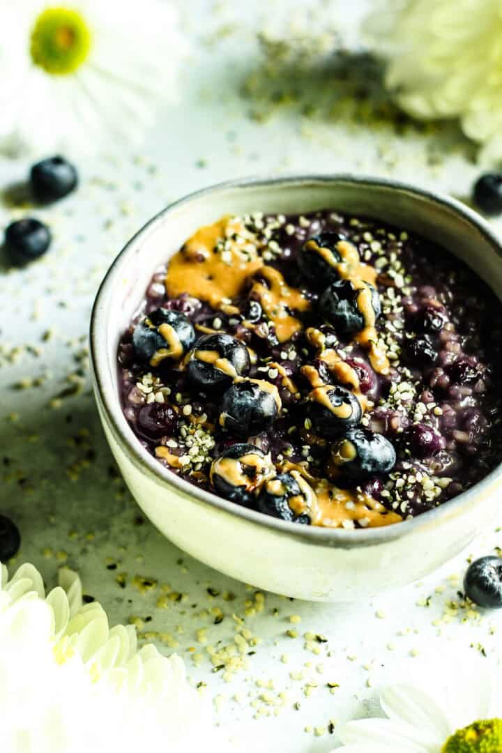 Wild Blueberry Steel Cut Oats - Milk Free Mom